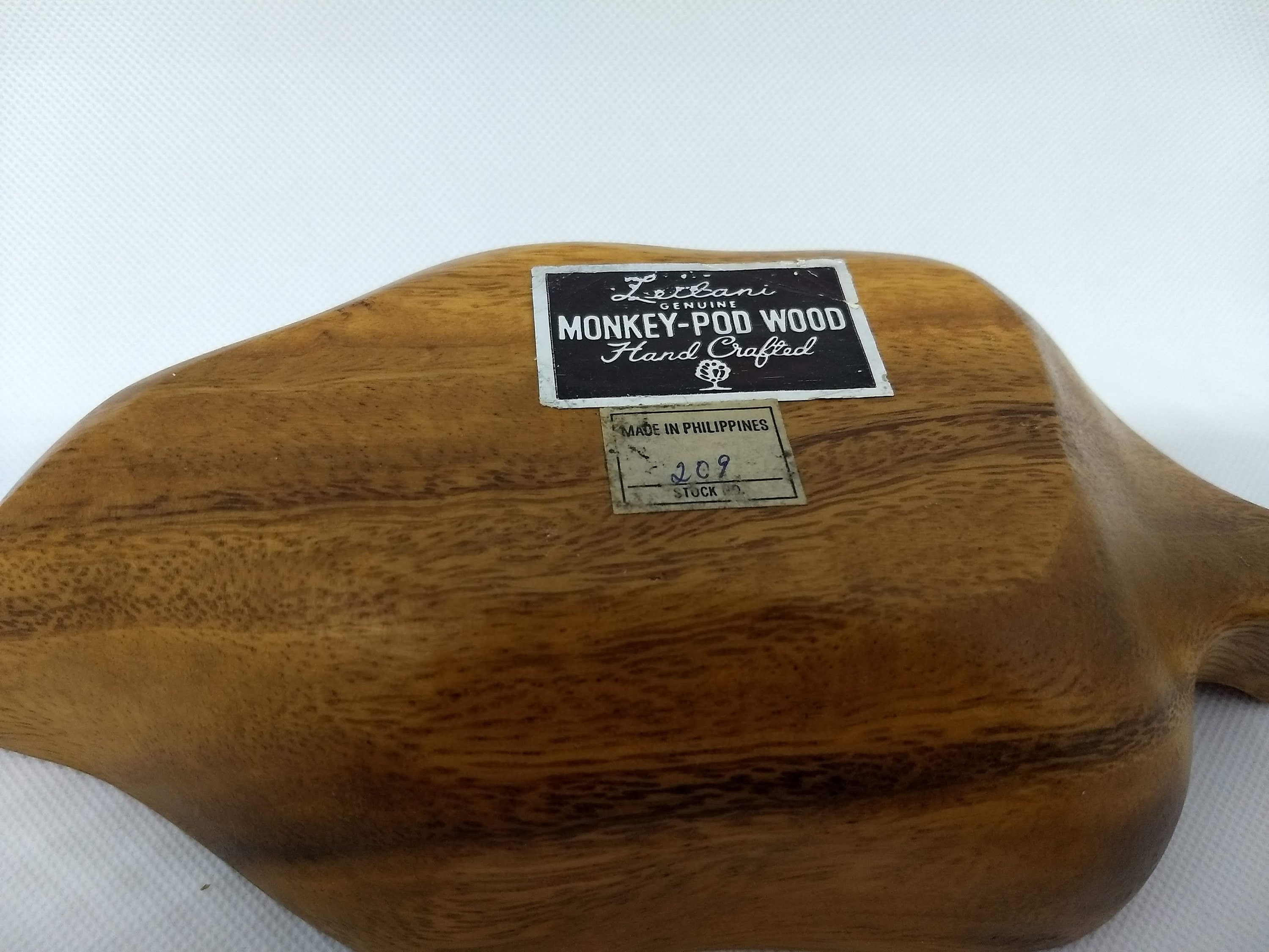 Genuine Monkey-Pod wood Leilani hand crafted Philippines - Etsy.de