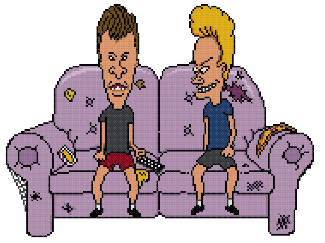 PDF Beavis and Butthead Cross Stitch Pattern - Etsy