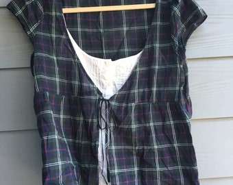 Grunge plaid shirt | Etsy