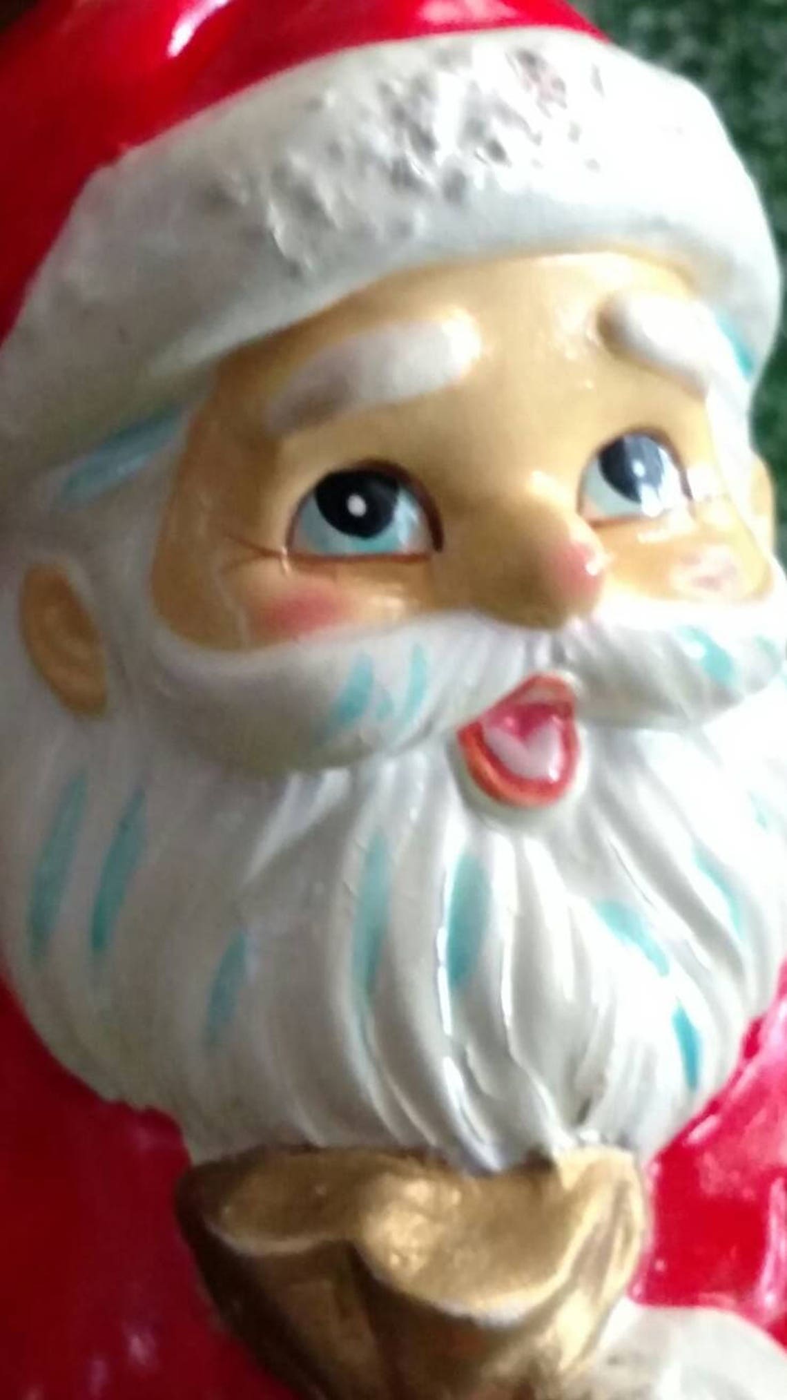 Rotating Paper Mache Wind up Santa Clause With Bell Plays - Etsy