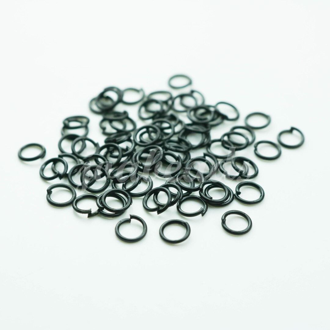 500 Pcs Black Finished Jump Rings Jumprings - 5mm 21 Gauge 21G (0.7mm ...