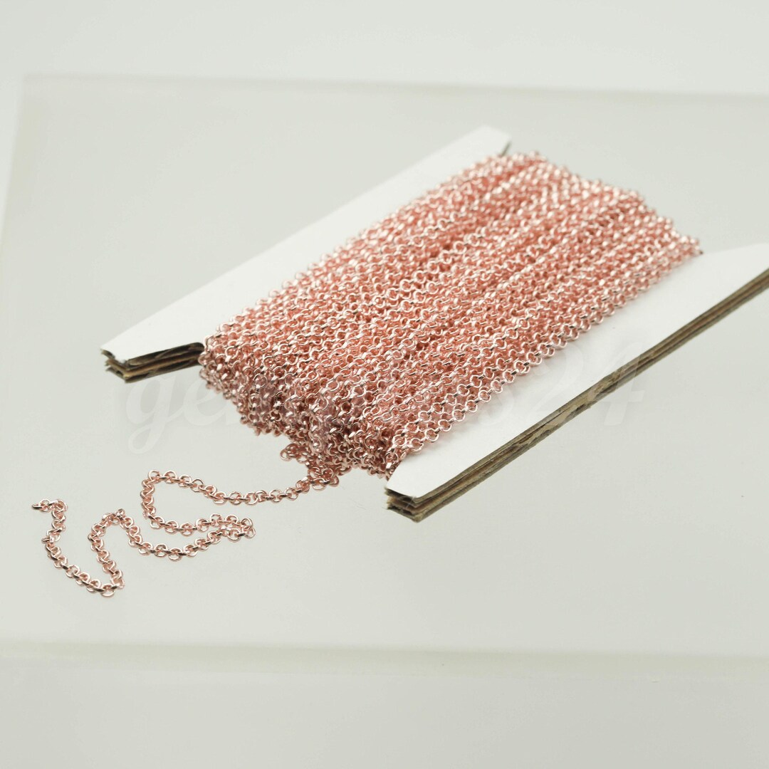 300 Ft Rose Gold Plated Rolo Chain - 2.0mm Soldered Link - Etsy