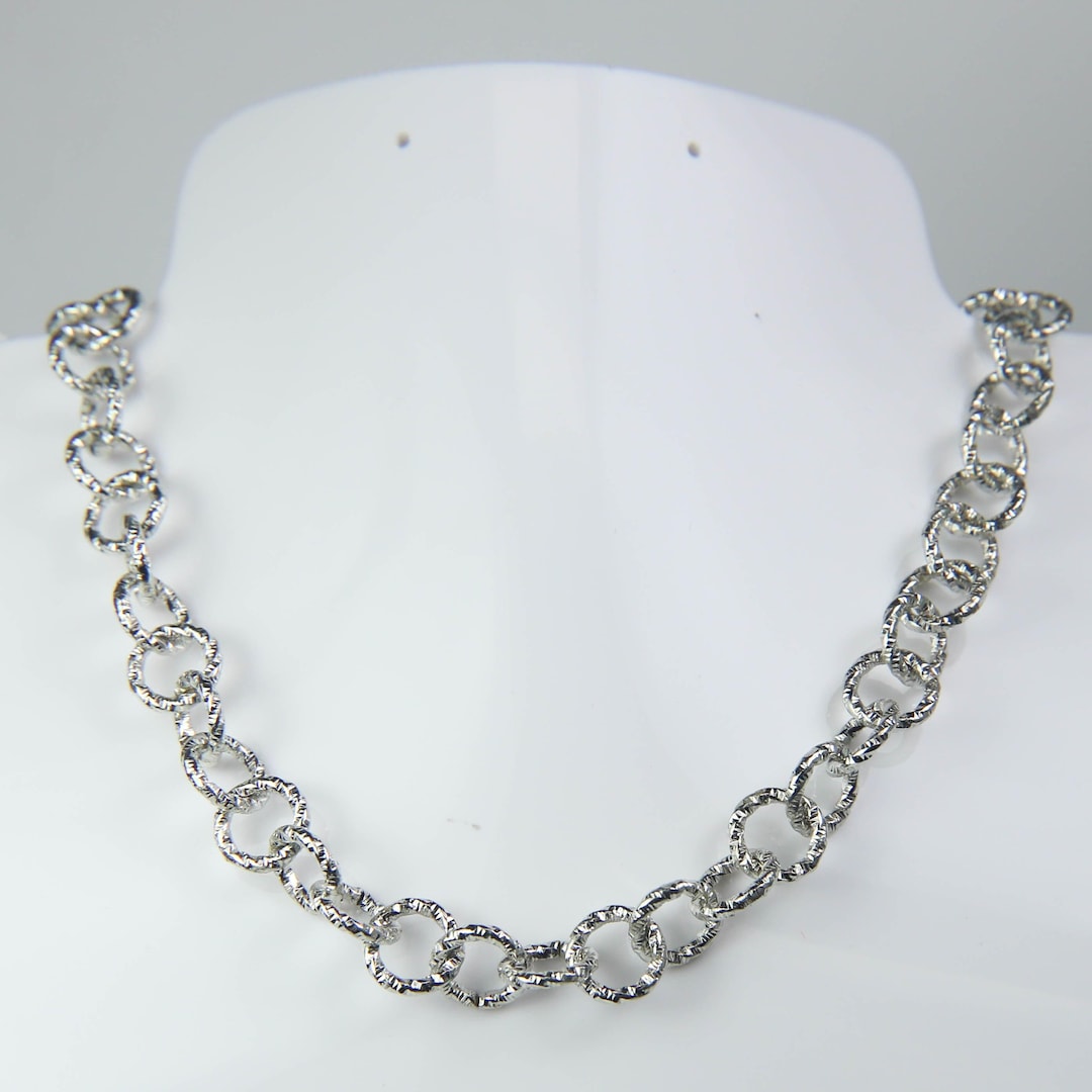 30 Ft Rhodium Plated Chunky Cable Chain: 11mm Sparkling Silver Link - Etsy