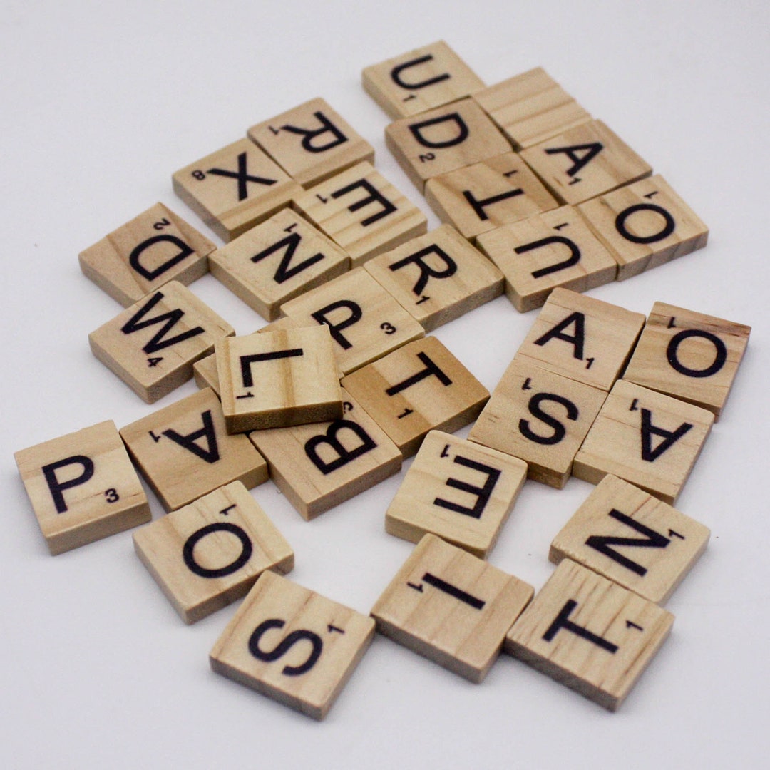 100 Pcs Wooden Scrabble Letter Tiles: Natural Wood, 18mm X 20mm - Etsy