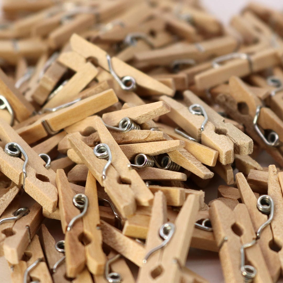 100 Unfinished Wood Clips: 1-inch Craft Clothes Pins - Etsy