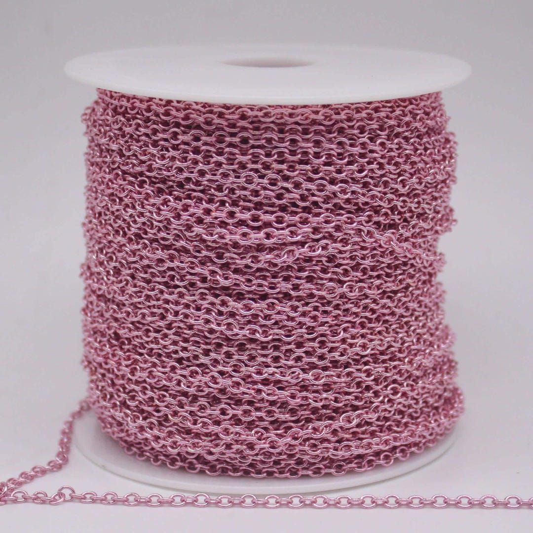 Non Tarnish Pink Copper Plated Cable Chain Jewelry Making - 4x5mm ...