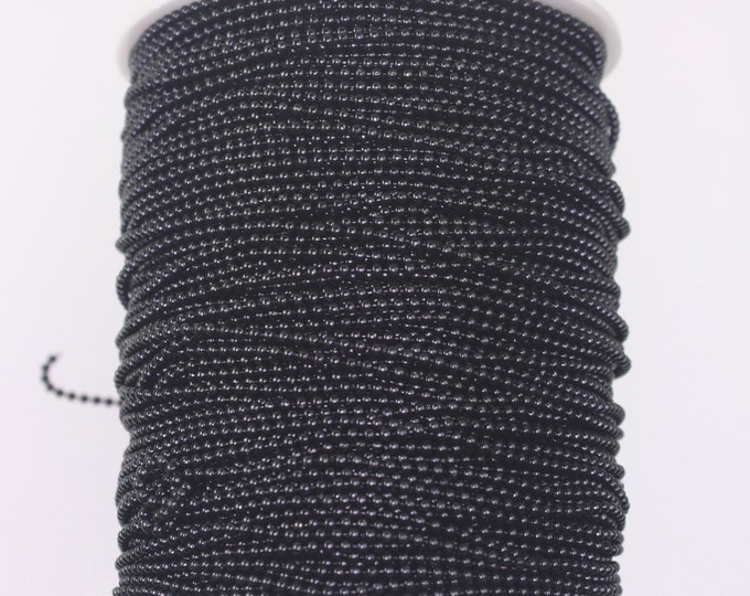 100feet Black Ball Chain 1.5mm Round BALL Chain Bulk Ball Chain ...