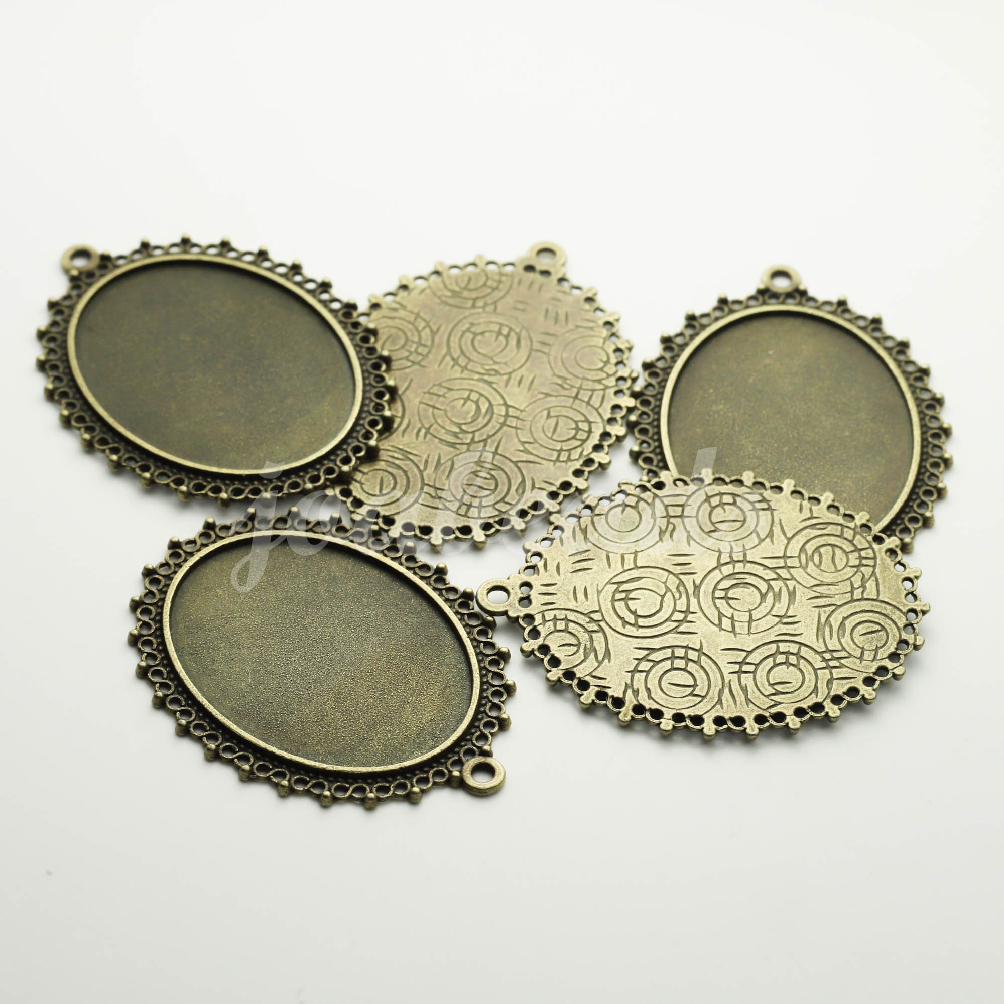 5 Pcs Oval Antique Brass Bezel for 30x40mm Oval Pendant - Etsy