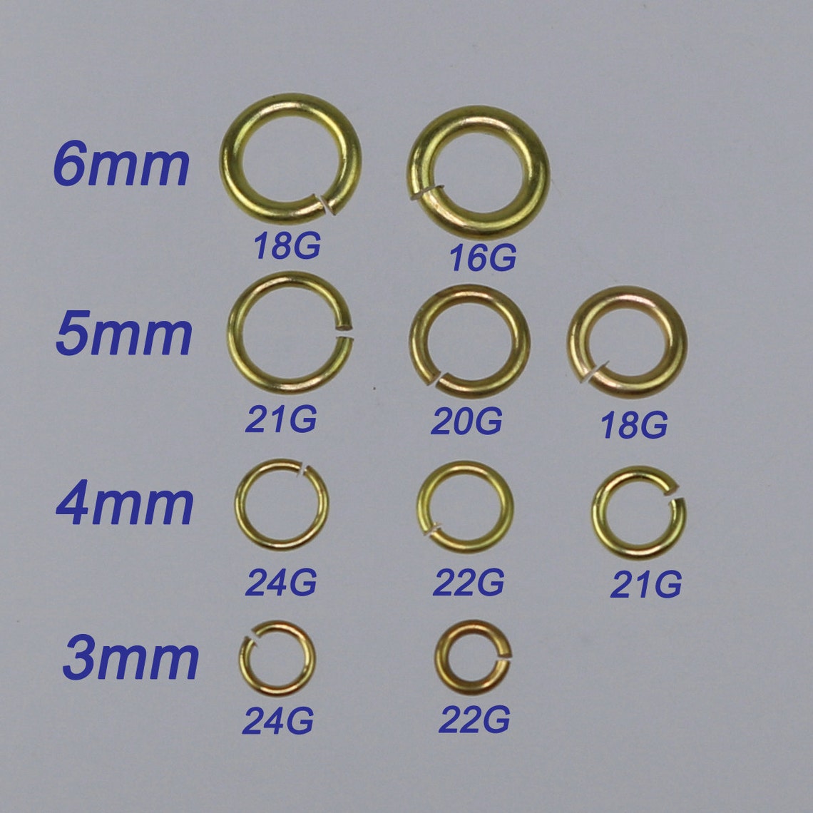 100 RAW Brass Bronze Jump Rings Jumprings 8mm 18G 1.0mm 18 - Etsy