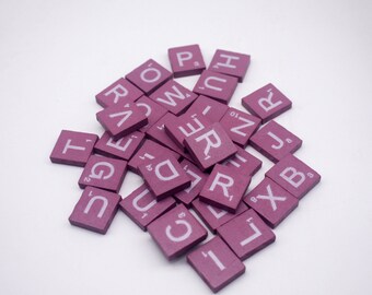 100 Pcs Wooden Scramble Scrabble Letters Tiles YELLOW Color | Etsy