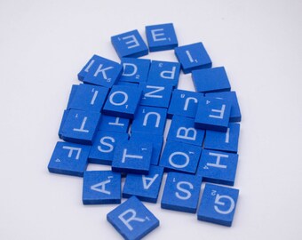 100 Pcs Wooden Scramble Scrabble Letters Tiles YELLOW Color | Etsy