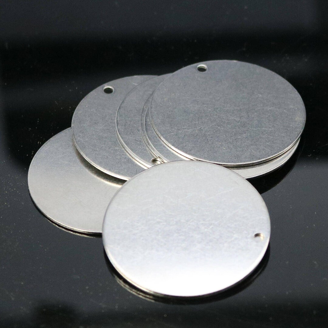 Stainless Steel Stamping Blanks: 40mm Round Metal Discs 5 Pcs - Etsy