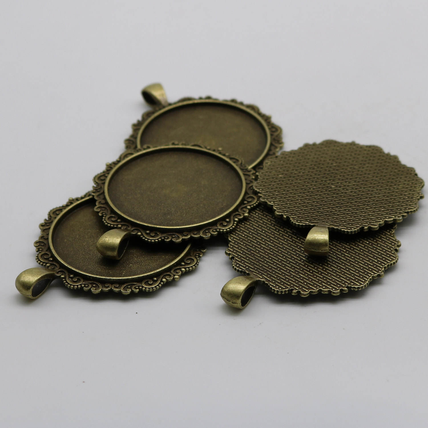 5 pcs Round Antique Brass Bezel for 35mm app. 1-3/8 inch | Etsy
