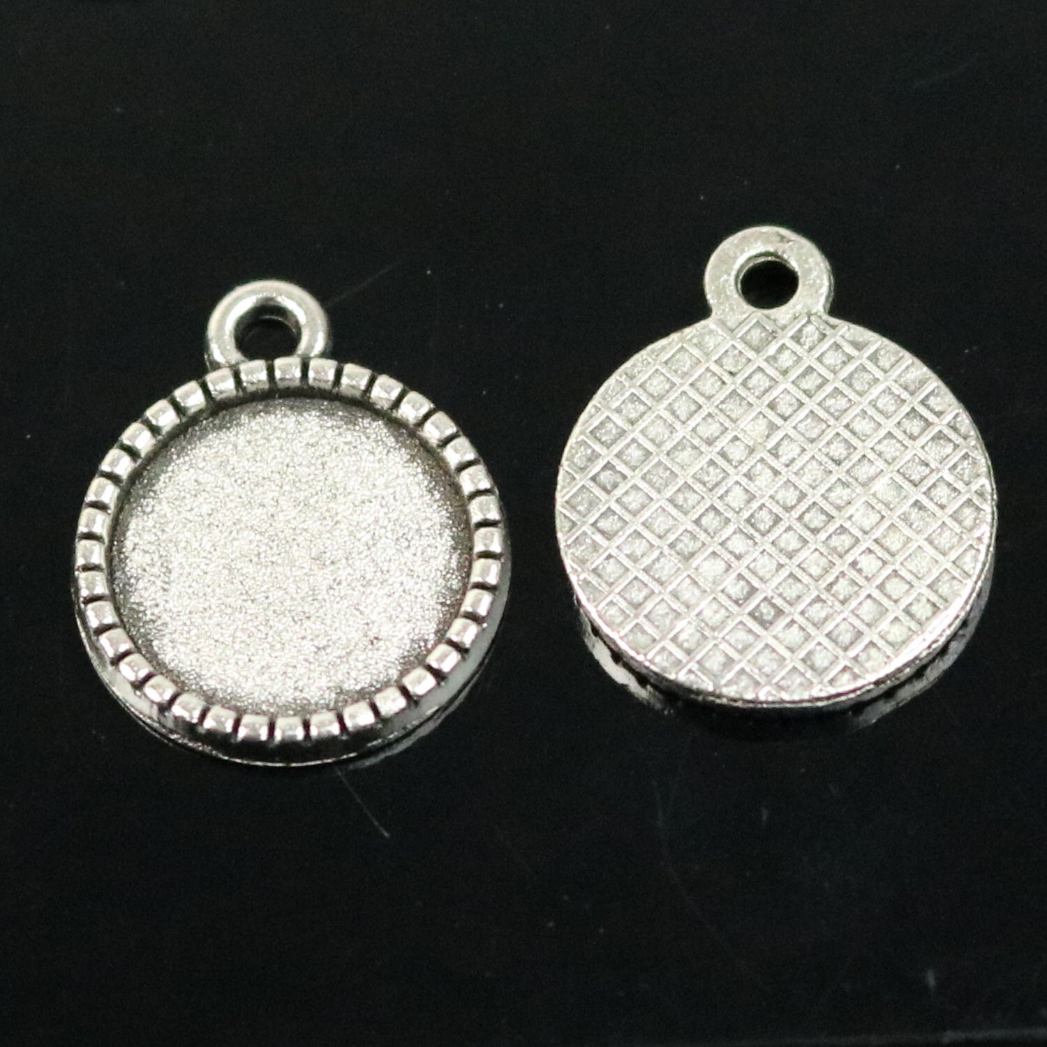 50 Round Antique Silver Bezel for 12mm 1/2inch Circle - Etsy