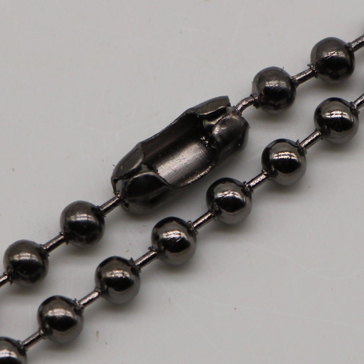 50 Pcs of 24 Inch Chunky Ball Chain Necklace - Gunmetal 3.2mm Ball ...