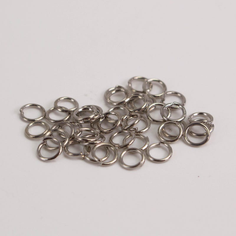 Rhodium Plated Jumprings - Etsy UK
