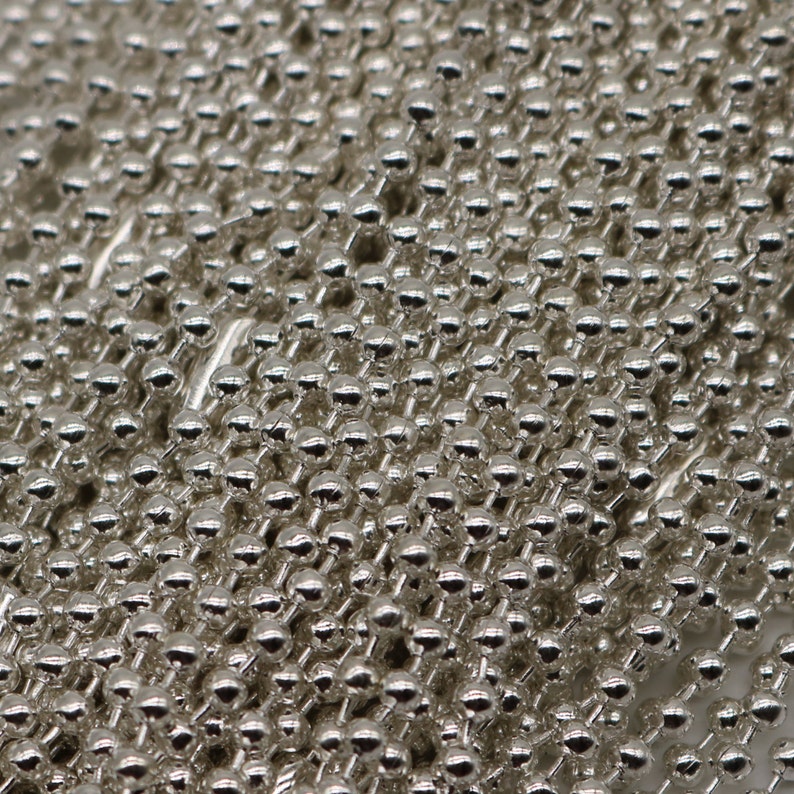 10 Chunky Ball Chains: 24 Inch Sterling Silver Plated Necklace - Etsy