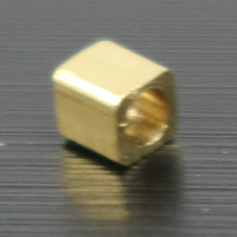 100 Raw Brass Square Cube Beads End Caps 2.0x2.0 Mm 2mm - Etsy