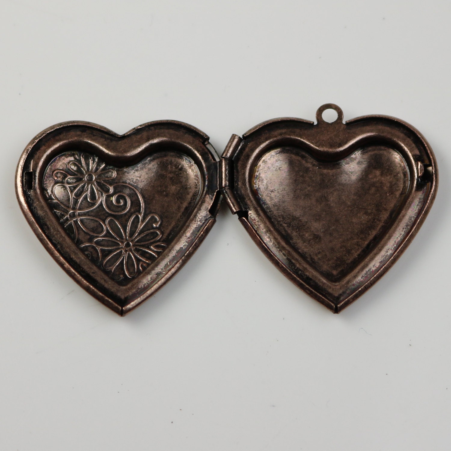 5 Pcs Antique Copper Heart Locket Pendant Charm 29x29mm 7mm - Etsy