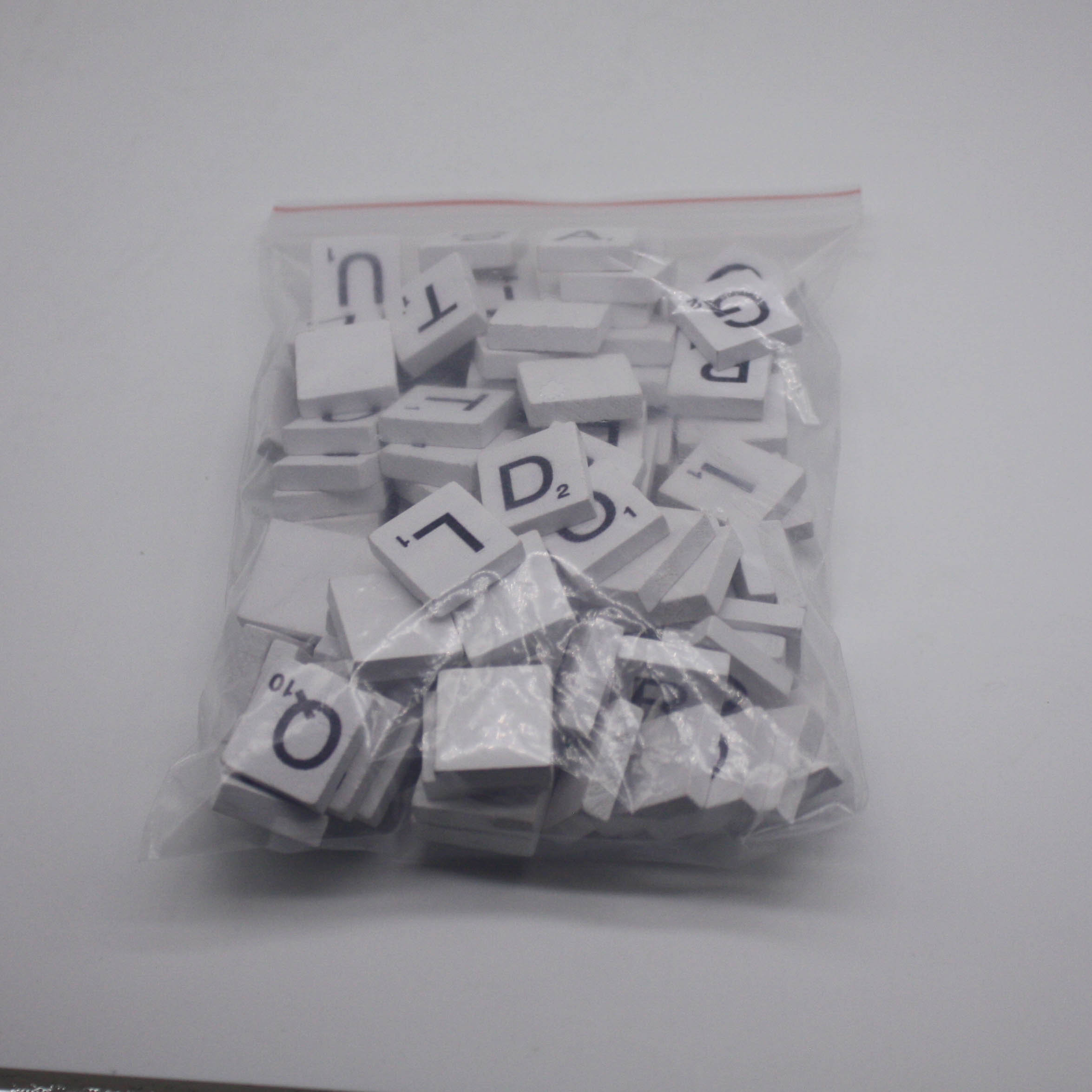 100 Pcs Wooden Scramble Scrabble Letters Tiles White Color | Etsy