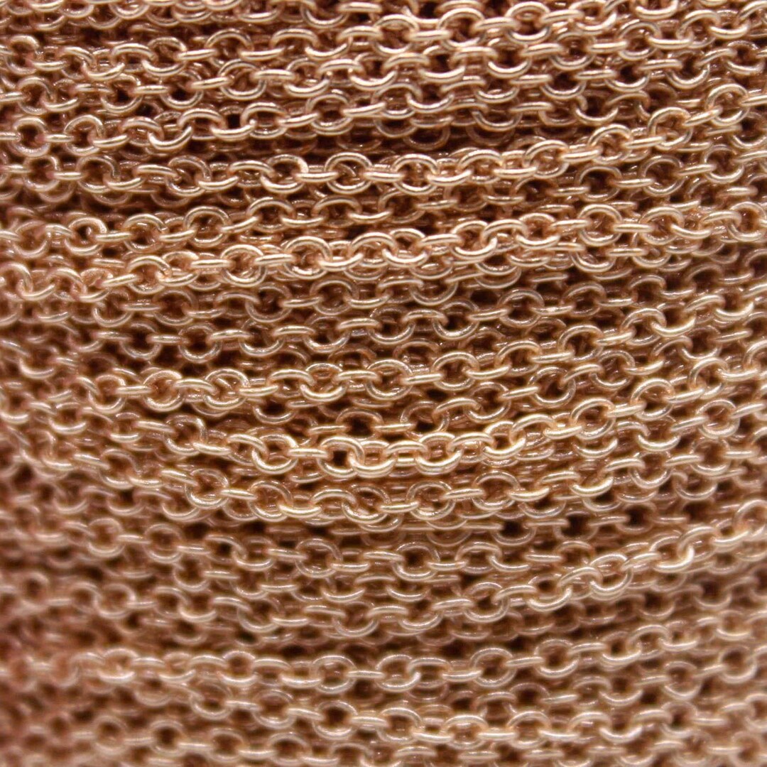 Non Tarnish Cable Chain Soldered Link - Champagne Gold Plated - 2.0x1 ...