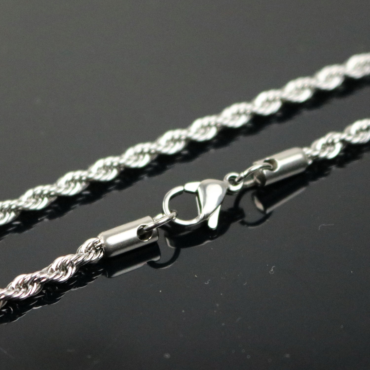 Stainless Steel ROPE Chain Necklace 19 Inch 54 Cm 3mm | Etsy