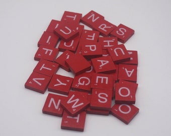 100 Pcs Wooden Scramble Scrabble Letters Tiles YELLOW Color | Etsy