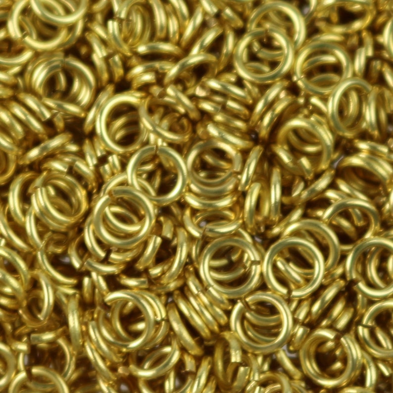 250 RAW Brass Bronze Jump Rings Jumprings 5mm 21 Gauge 21G | Etsy