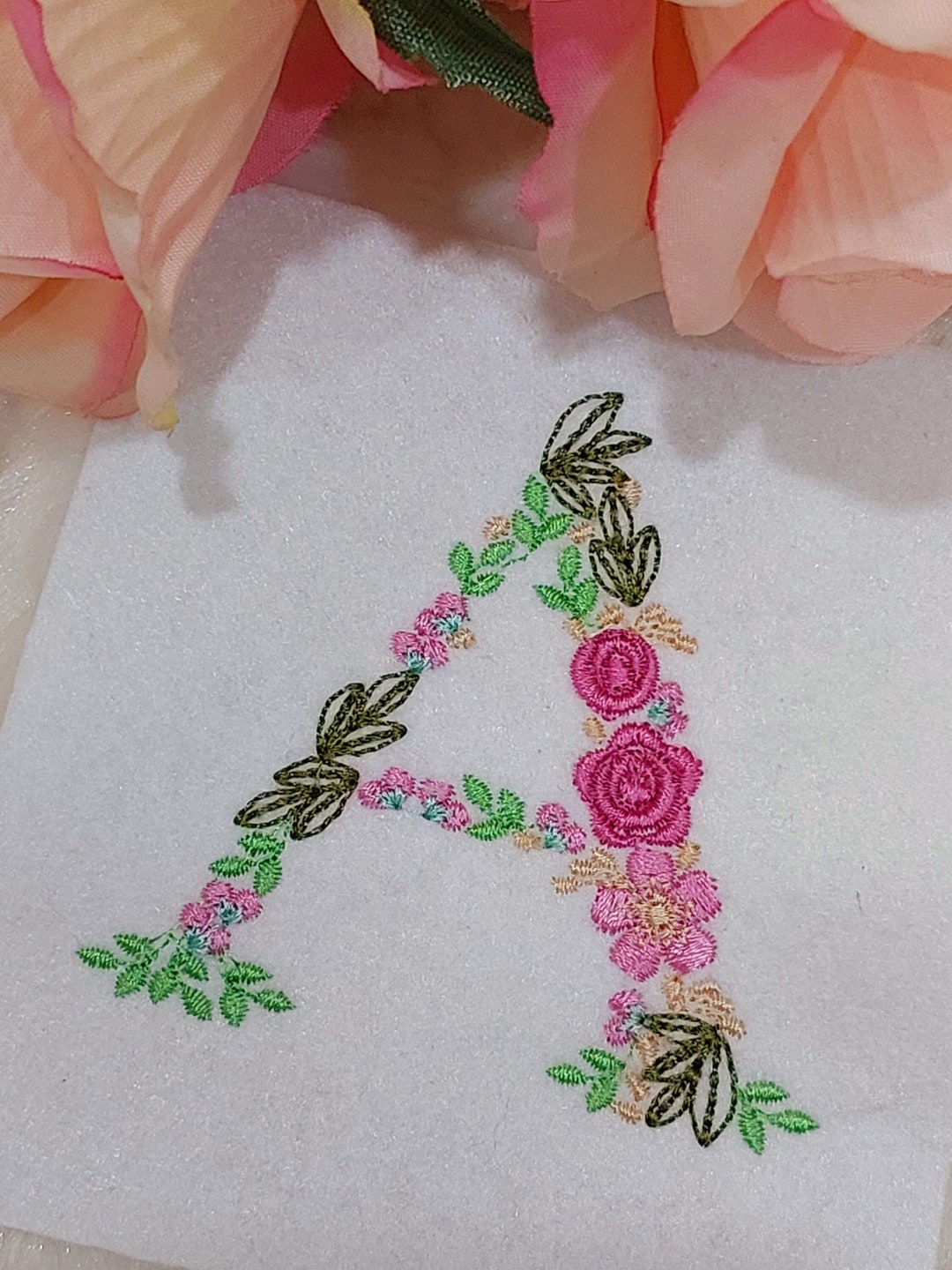 Floral Letters Embroidery Design, Uppercase A Alphabet Machine ...