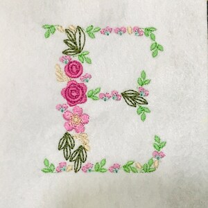 Floral Letters Embroidery Design, Uppercase A to Z Alphabet Machine ...