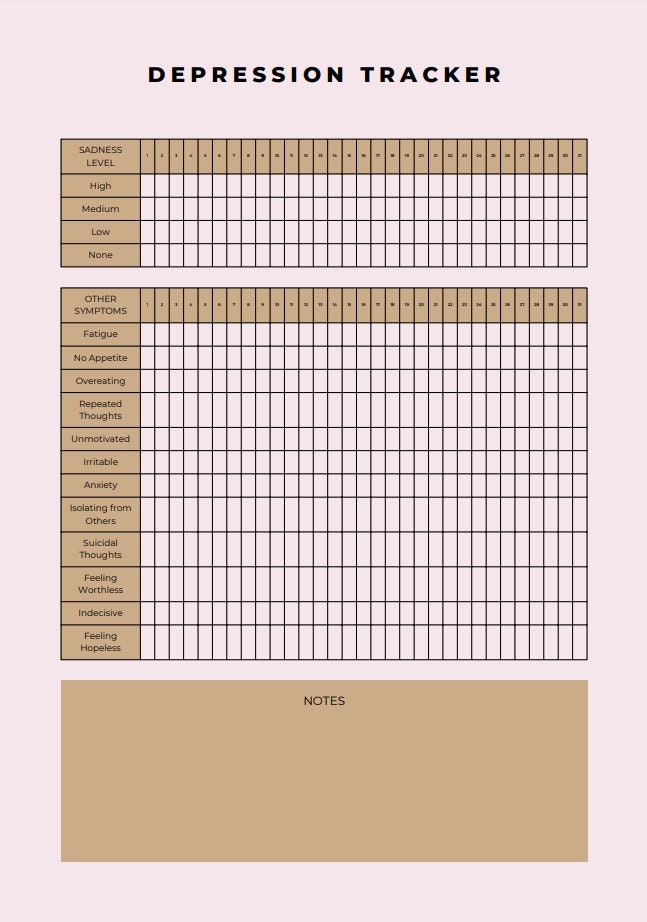 Mental Health Planner PRINTABLE Depression Aid Medication Doctor ...