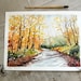 Forêt en automne en peinture aquarelle originale paysage de - Etsy France