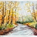 Forêt en automne en peinture aquarelle originale paysage de - Etsy France