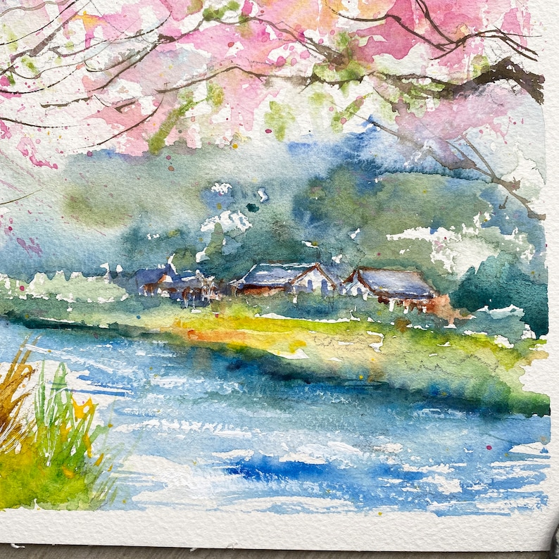 Spring Feeling Original Watercolor Painting of a Spring - Etsy