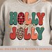 Holly Jolly Vibes Groovy, Leopard Christmas Png, Sublimation Christmas ...