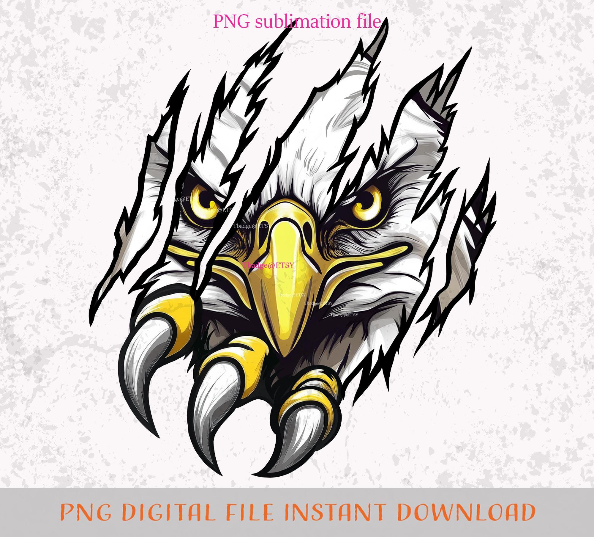 Fierce Eagle Mascot PNG: Claw Scratch Sublimation (digital Download) - Etsy