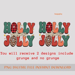 Holly Jolly Vibes Groovy, Leopard Christmas Png, Sublimation Christmas ...