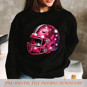 Pink Glitter Football PNG Sublimation Design for Shirts, Football ...
