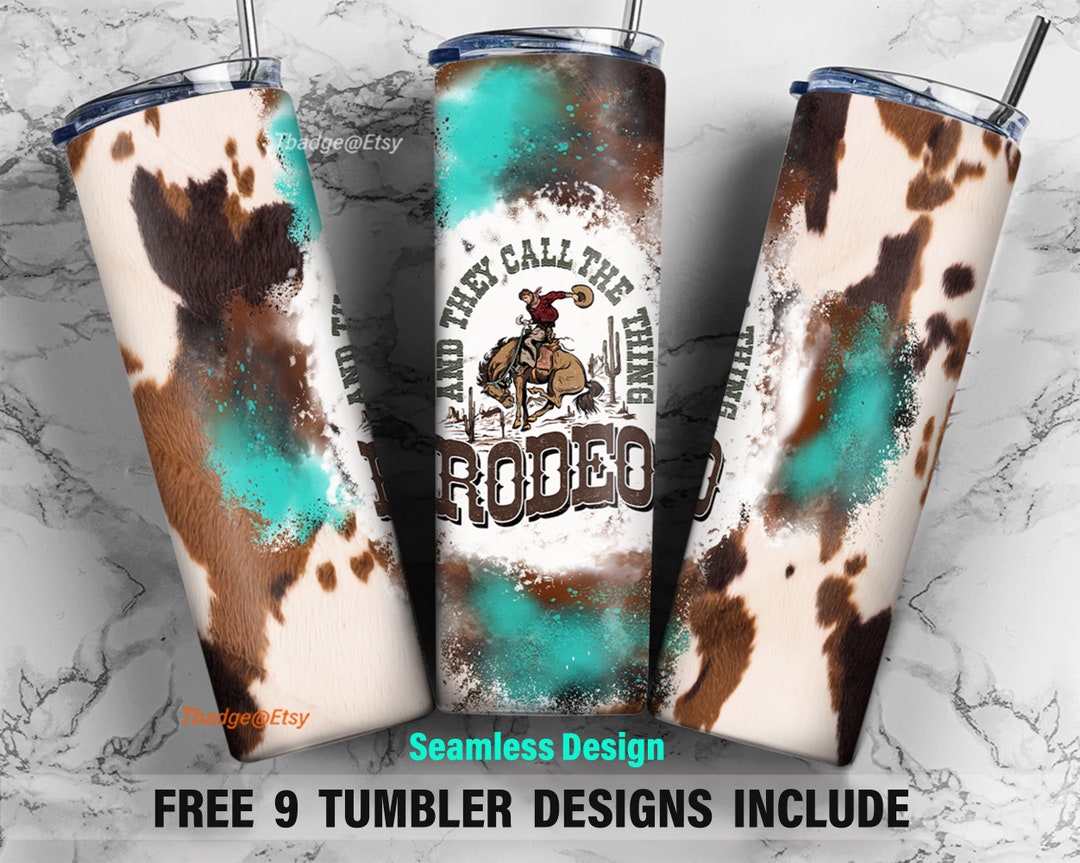 Western Rodeo Tumbler Wrap: 20oz Skinny Sublimation Design (digital ...