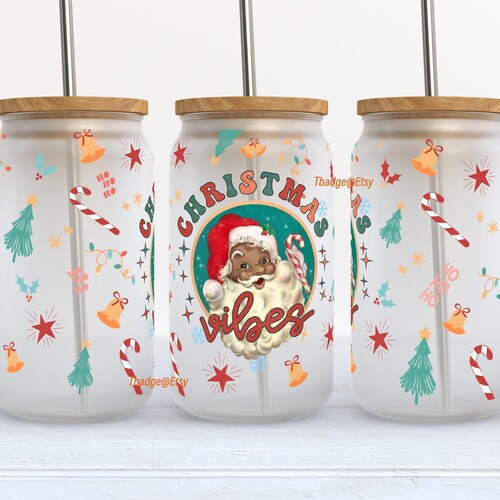 Christmas Png Libbey Glass Can Tumbler Sublimation Design 16 Etsy