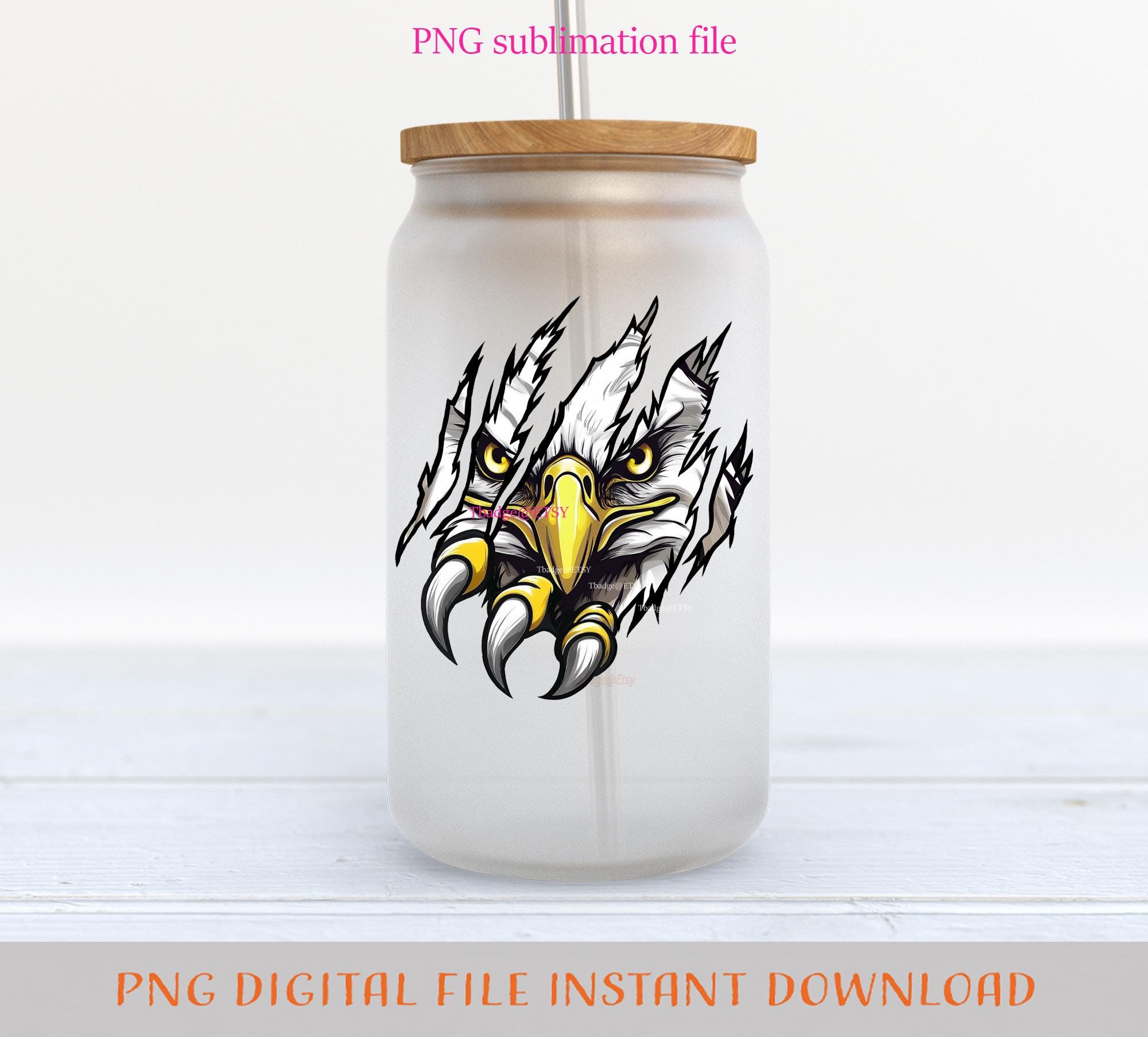 Fierce Eagle Mascot PNG: Claw Scratch Sublimation (digital Download) - Etsy