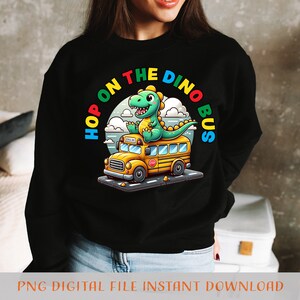 Dino Back to School Clipart: Fun Dinosaur PNG for Kids (instant ...