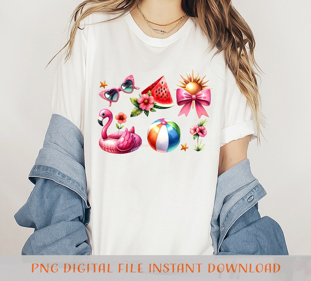 Retro Summer Vibes PNG - Pink Coquette Digital Artwork, Vintage ...