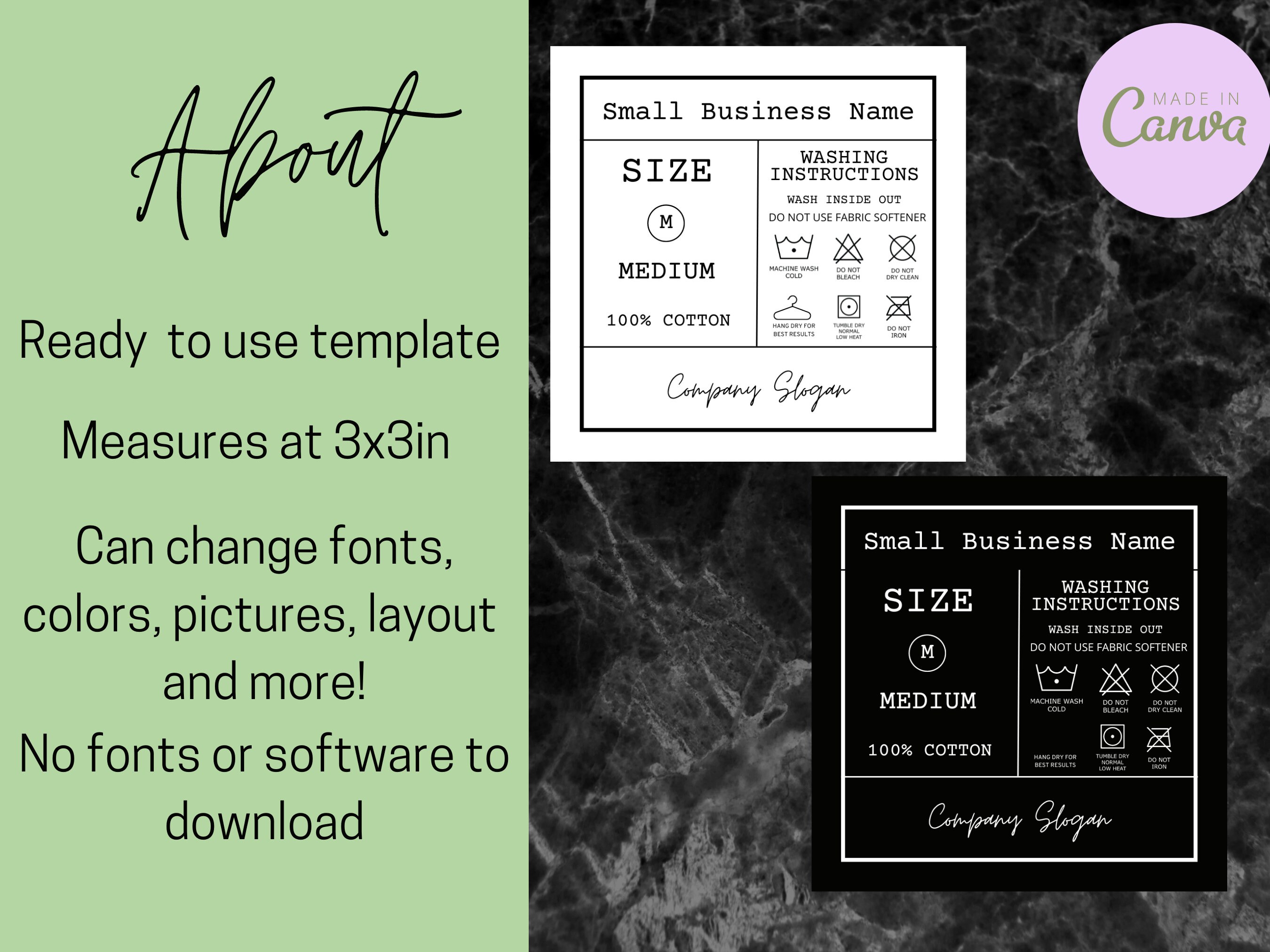 Editable Neck Tagclothing Size Labelsmall Business ...