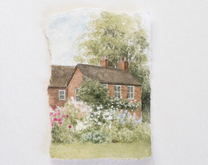 Original English Cottage Painting - Etsy