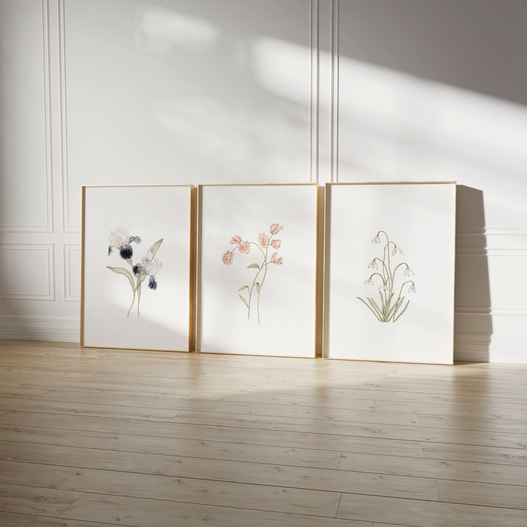 Snowdrops Print Flower Print Floral Wall Art - Etsy