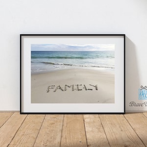 Family Print, Family Photograph Print Beach Theme, Beach Decor, Family ...