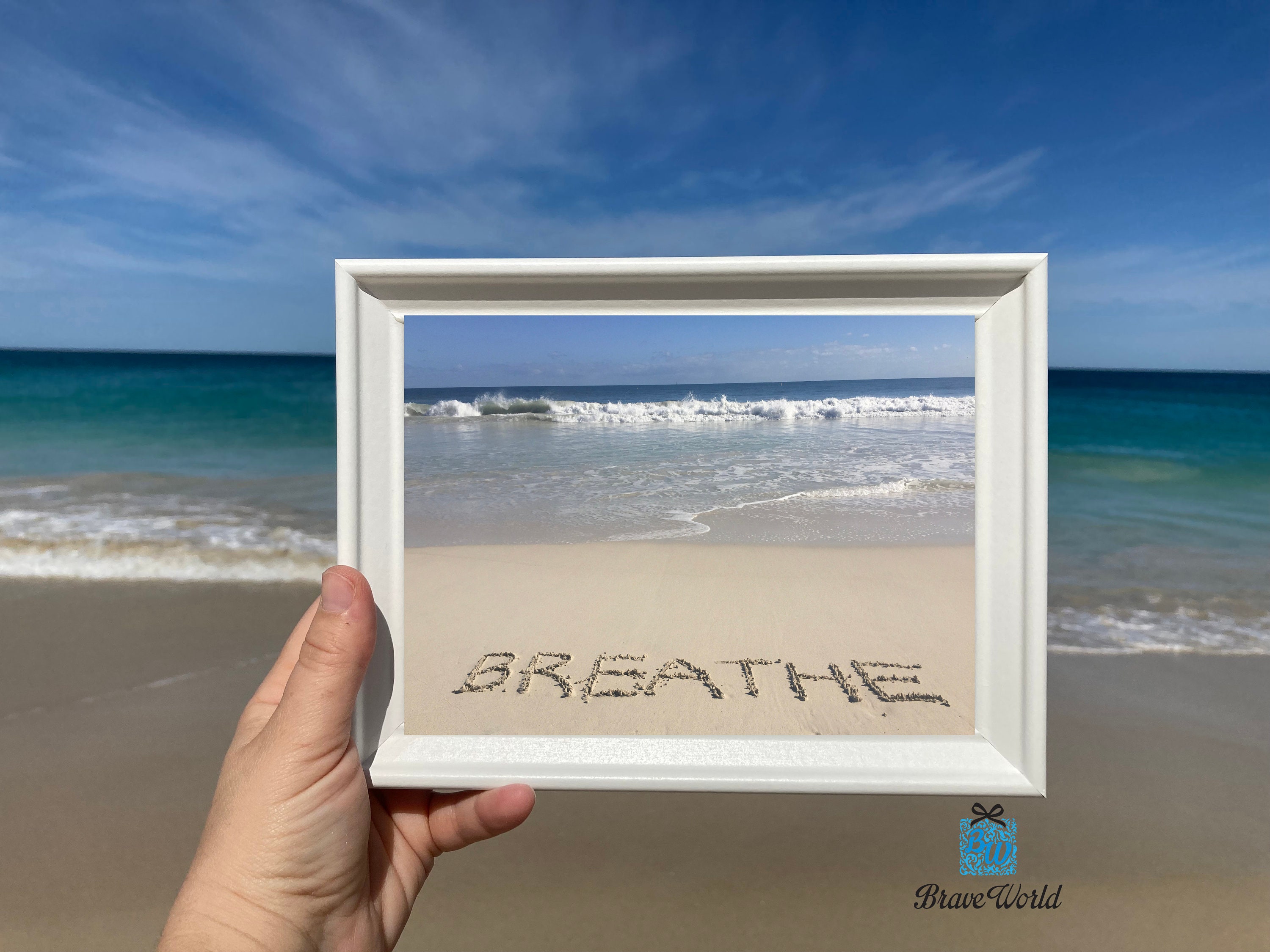 Breathe Print, Breathe Photograph Print Wall Art, Breathe Word Written ...