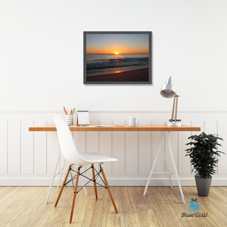 Sunset Over the Ocean Brighton Beach Scarborough Western - Etsy