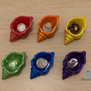 Resin Conch Shell Rainbow Colours, Beach Decor, Resin Art, Seashells ...